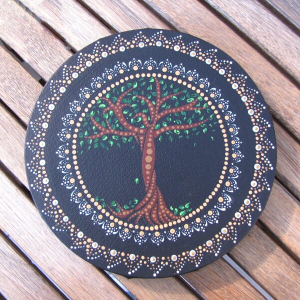 Painted Canvas - Tree Dotted - Rambling Rose