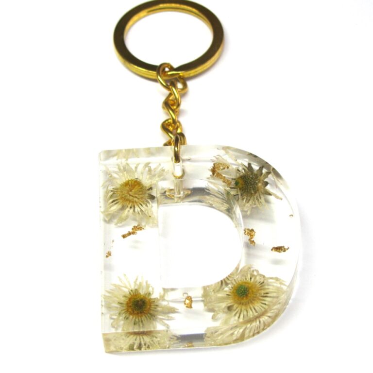 Alphabet Keyrings - Rambling Rose